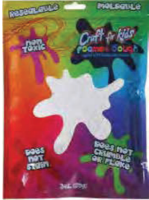 Foamee Dough 3Oz-White Pcs – Craft For Kids