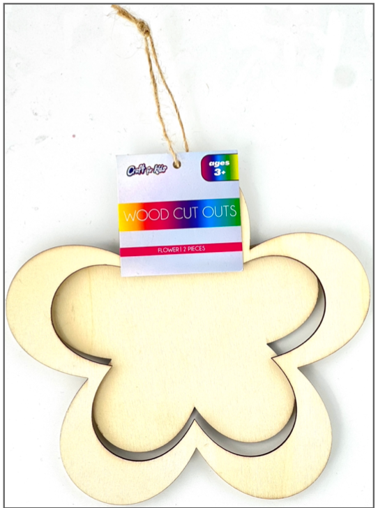 2 PC WOOD CUT OUTS - FLOWER – Craft For Kids