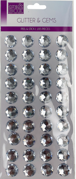 JUMBO GEMS - 40PC 20MM STONES SILVER – Craft For Kids